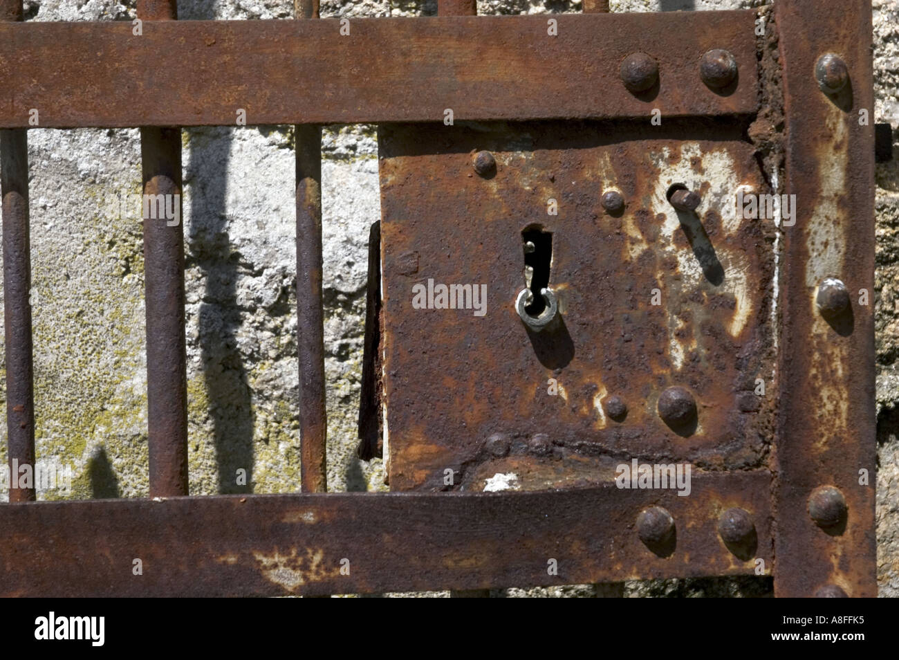 An old rusty metal lock Stock Photo - Alamy