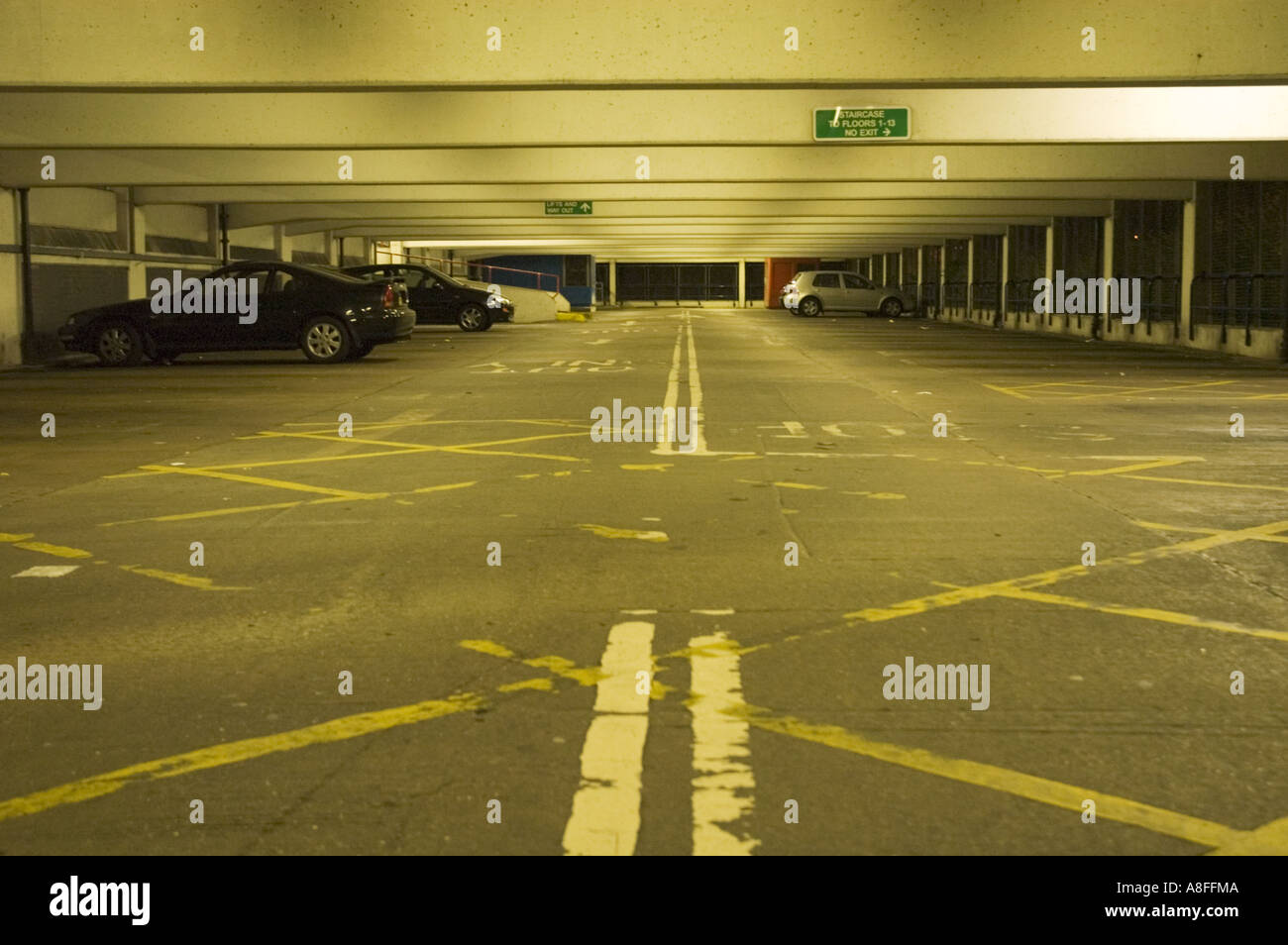 deserted underground car park Stock Photo - Alamy