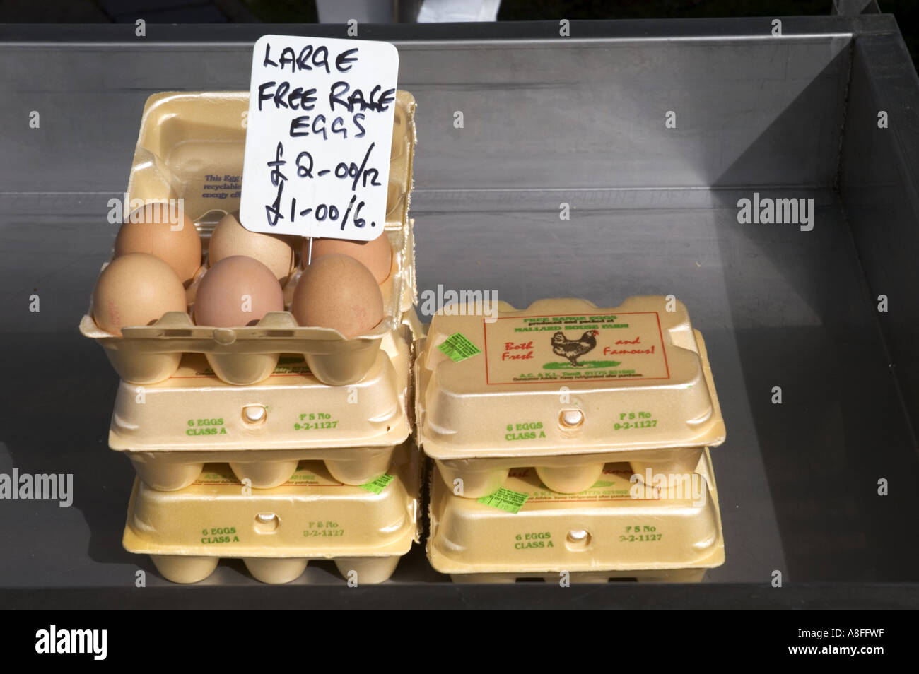 large free range eggs for sale Stock Photo - Alamy