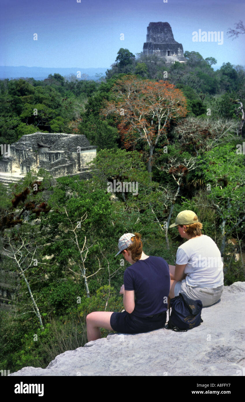 MAYAN TEMPLE IV IN THE JUNGLE AT TIKAL GUATEMALA Stock Photo - Alamy