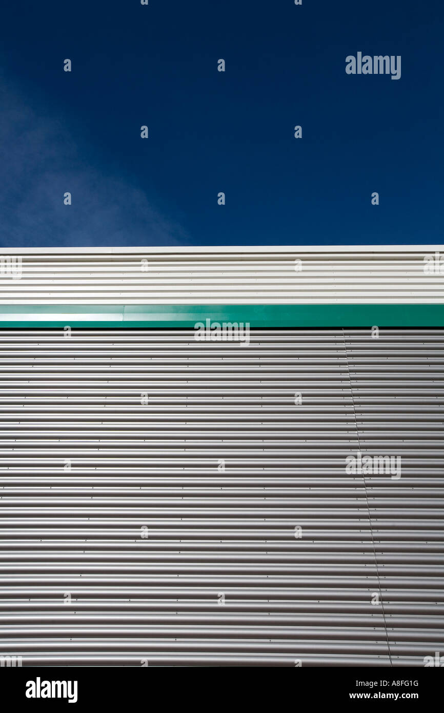 Steel cladding on a warehouse in Stafford England UK Stock Photo - Alamy