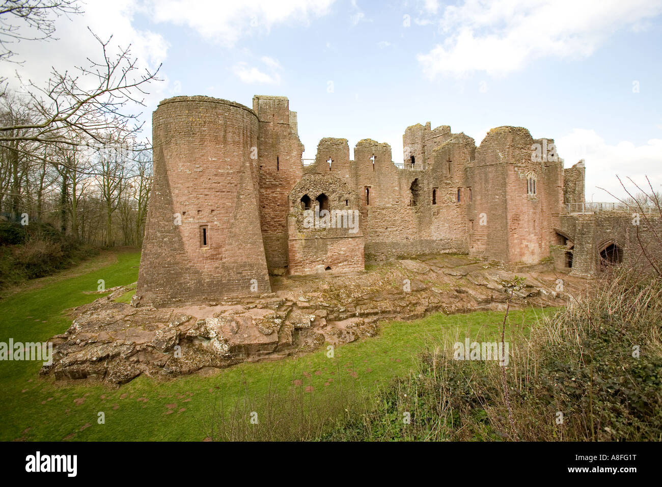 A view of Goodrich Castle near Ross on Wye Herefordshire England UK Stock Photo - Alamy