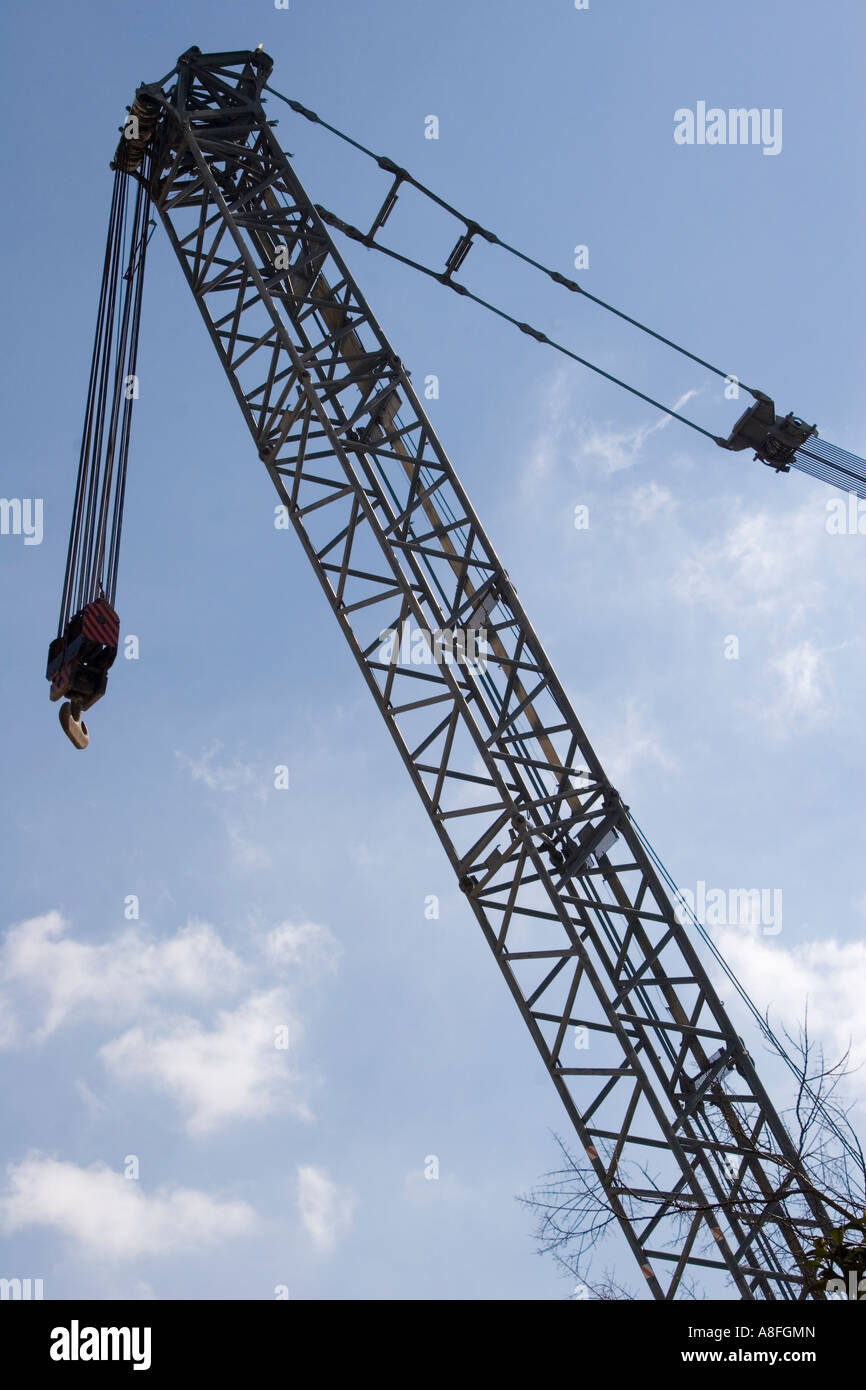 Stock Photo of Huge Crane With Blue Sky Background Stock Photo - Alamy