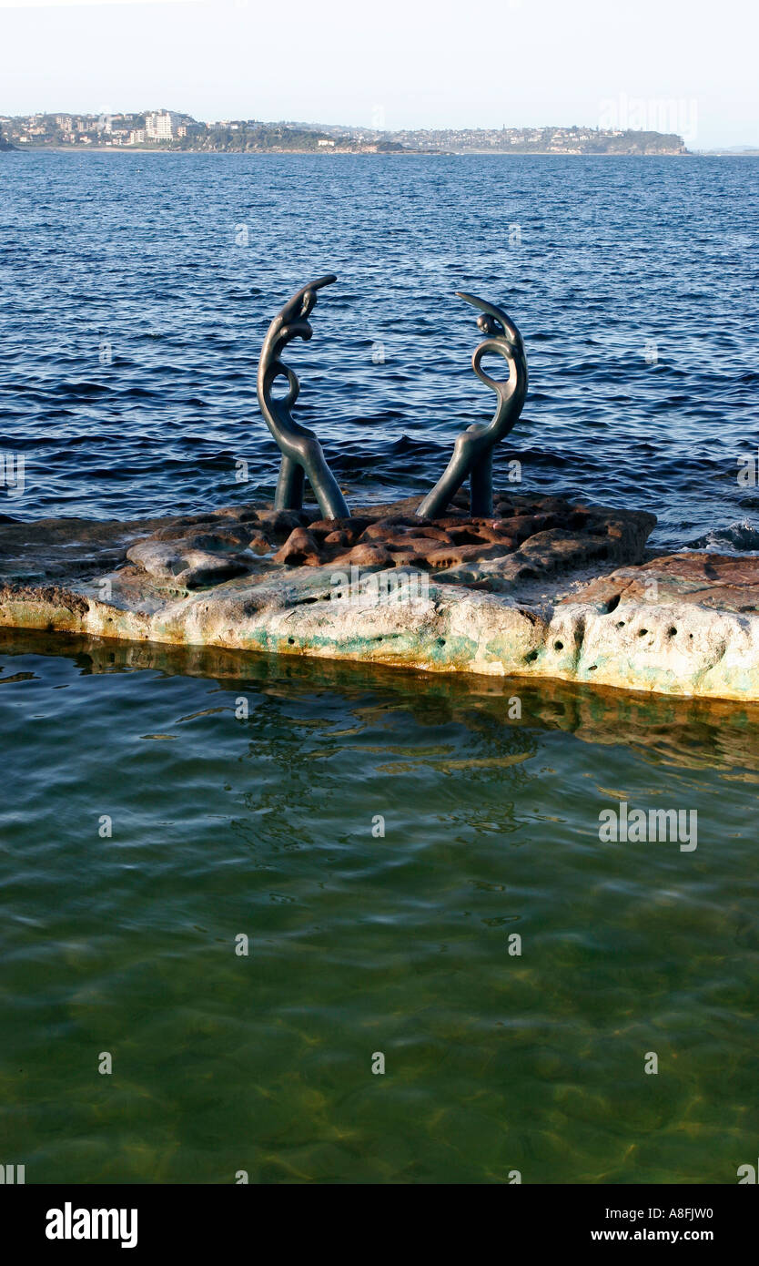 Outdoor saltwater sea pool Manly. Sydney New South Wales Australia ...