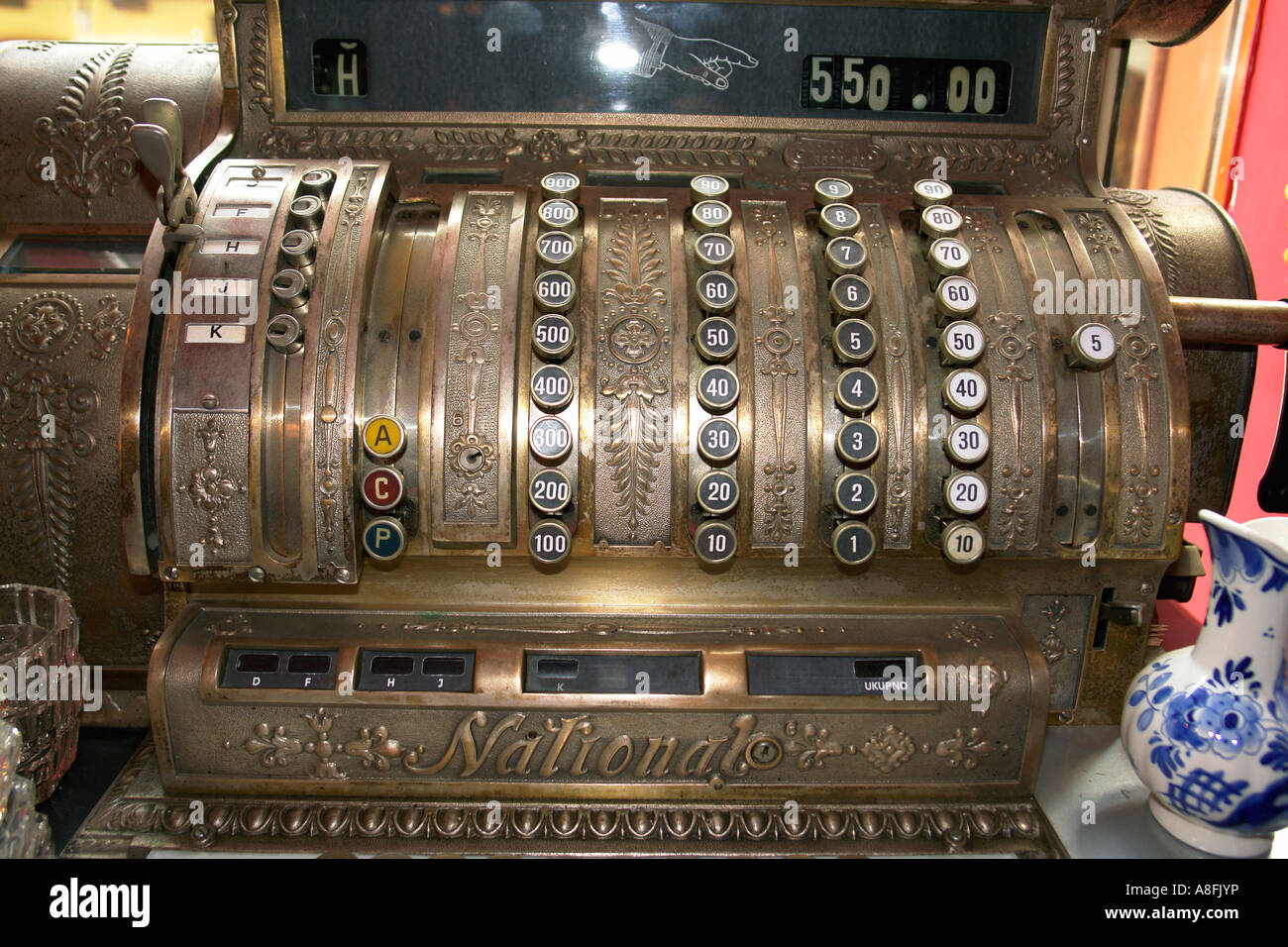 Nostalgic cashier register Stock Photo - Alamy