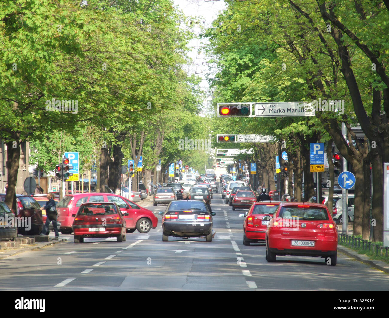 Traffic in Zagreb Croatia Stock Photo - Alamy
