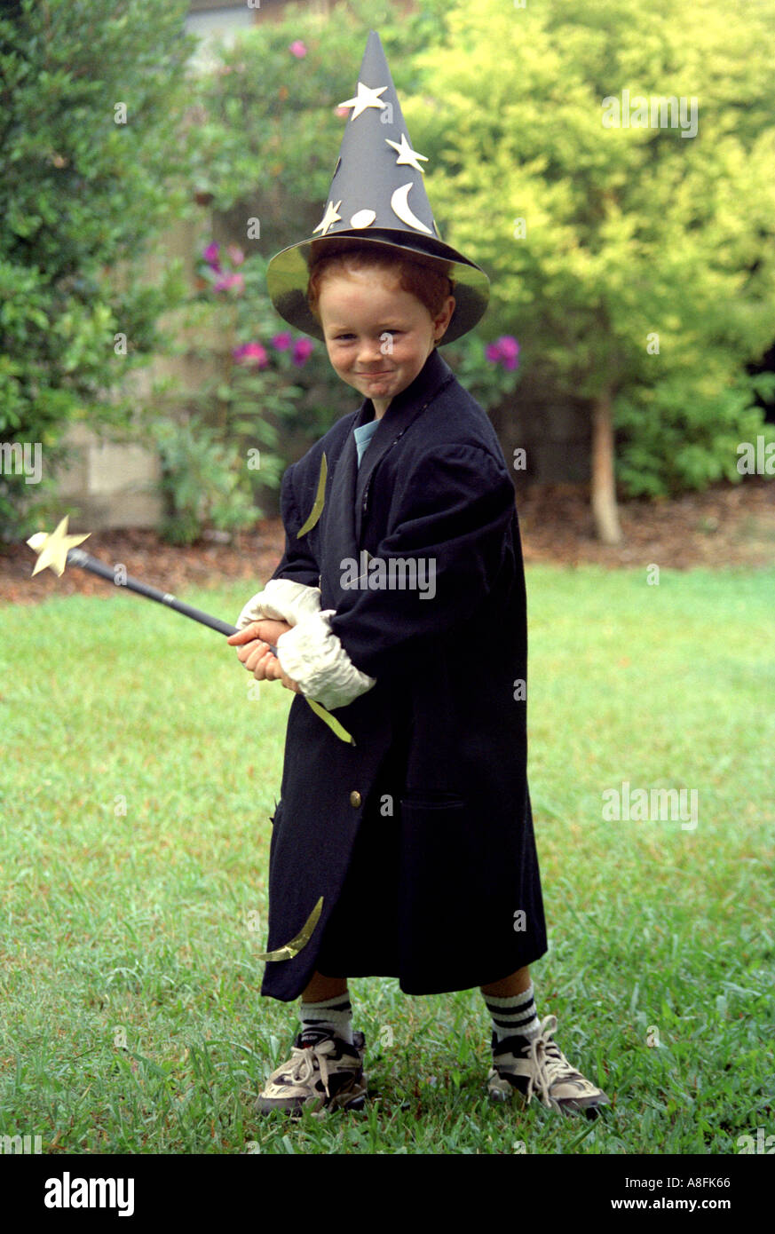 a young boy dressed up as a wizard BAPN 388 Stock Photo - Alamy