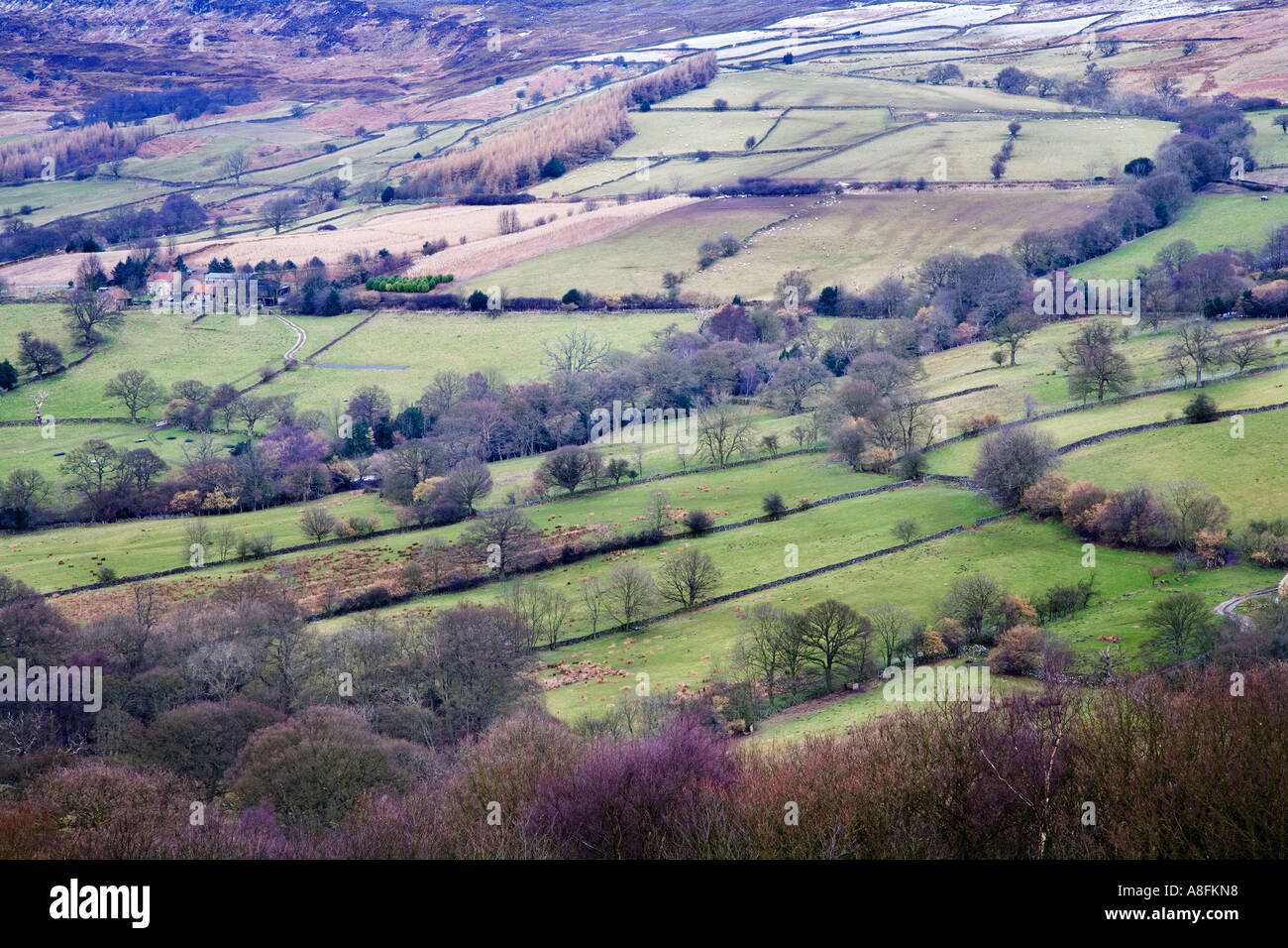 The Vale of York in Winter from Sutton Bank North Yorkshire England ...