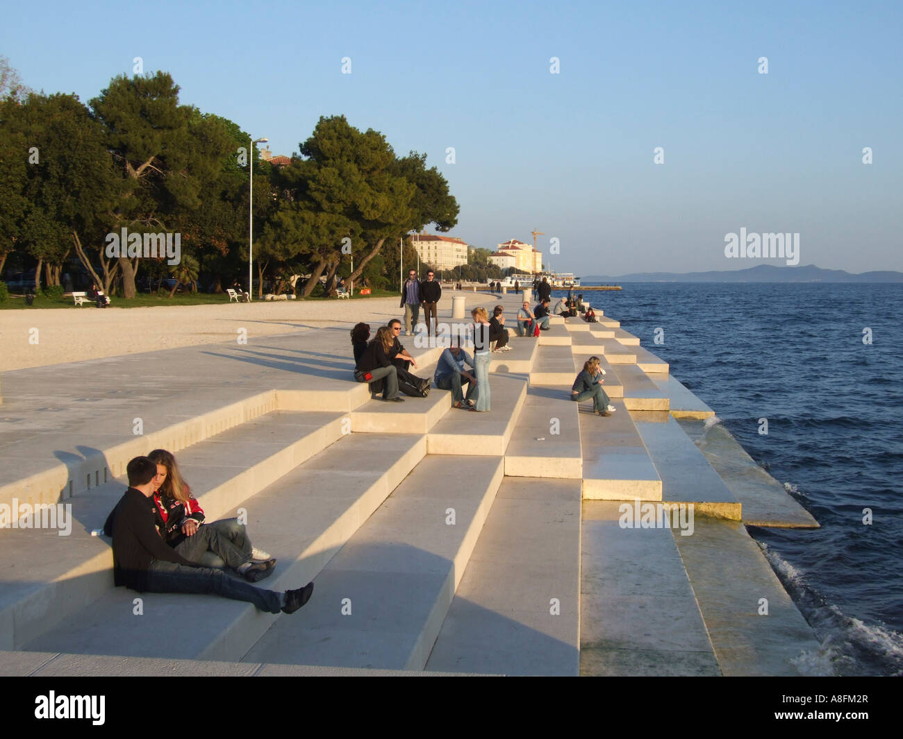 Kids at promenade Zadar Adria Dalmatia Adriatic coast Croatia Stock ...