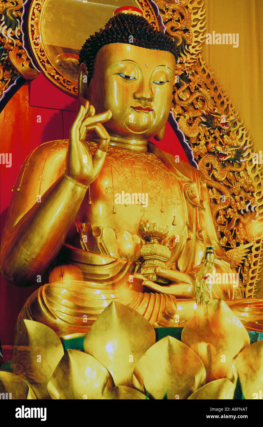 Buddha statue in Po Lin temple in Lantau island Hong Kong China Stock ...