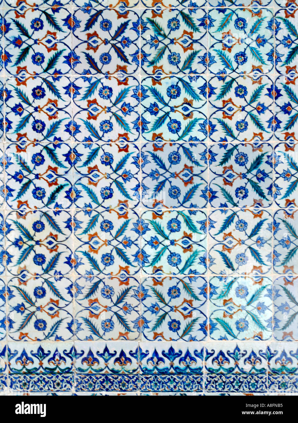 Istanbul Turkey Topkapi Blue Tiles Near Fourth Court Stock Photo - Alamy