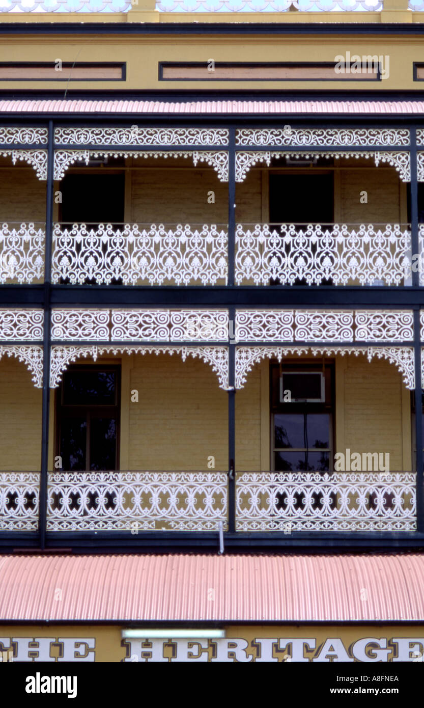 The facade of a historic building in the centre of Rockhampton ...