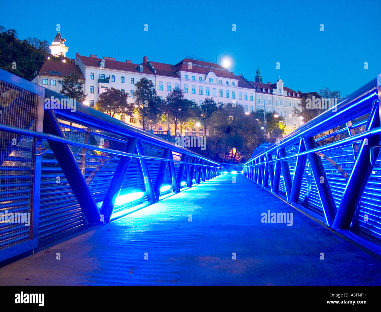 Murinsel Graz island of mur river Styria Austria Stock Photo - Alamy