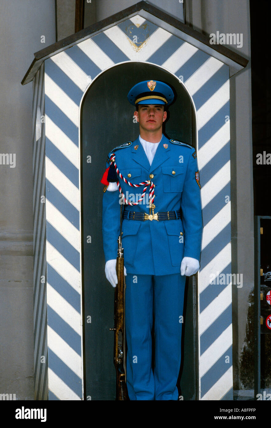 Changing Royal Guards At Prague Castle High Resolution Stock ...