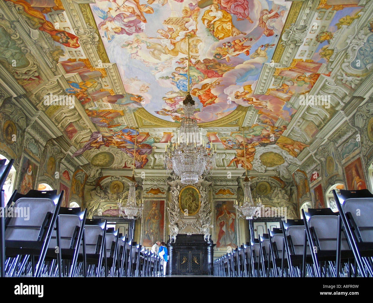 Interior of Kaisersaal Neue Residenz New palace Bamberg Franconia ...