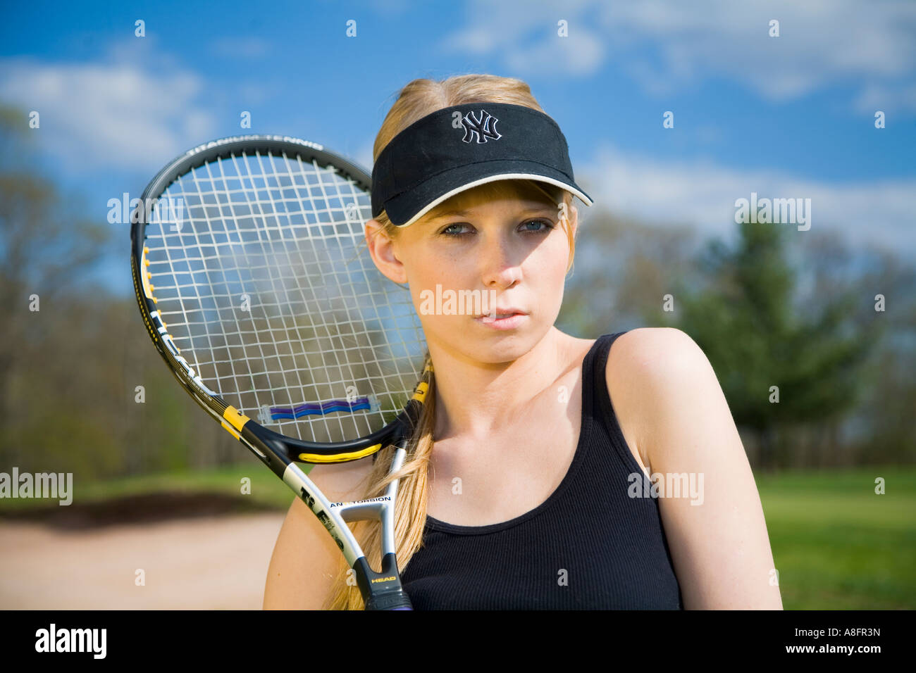 Beautiful Tennis Girl Stock Photo - Alamy