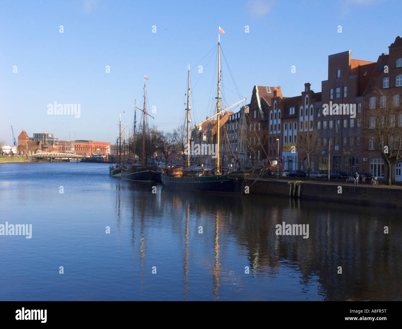 Hansastadt Lübeck Schleswig Holstein harbour Germany Stock Photo - Alamy