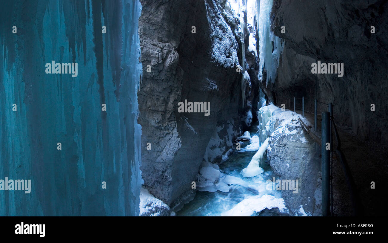 Germany Bavaria Garmisch Partenkirchen Partnachklamm Partnach Klamm ...