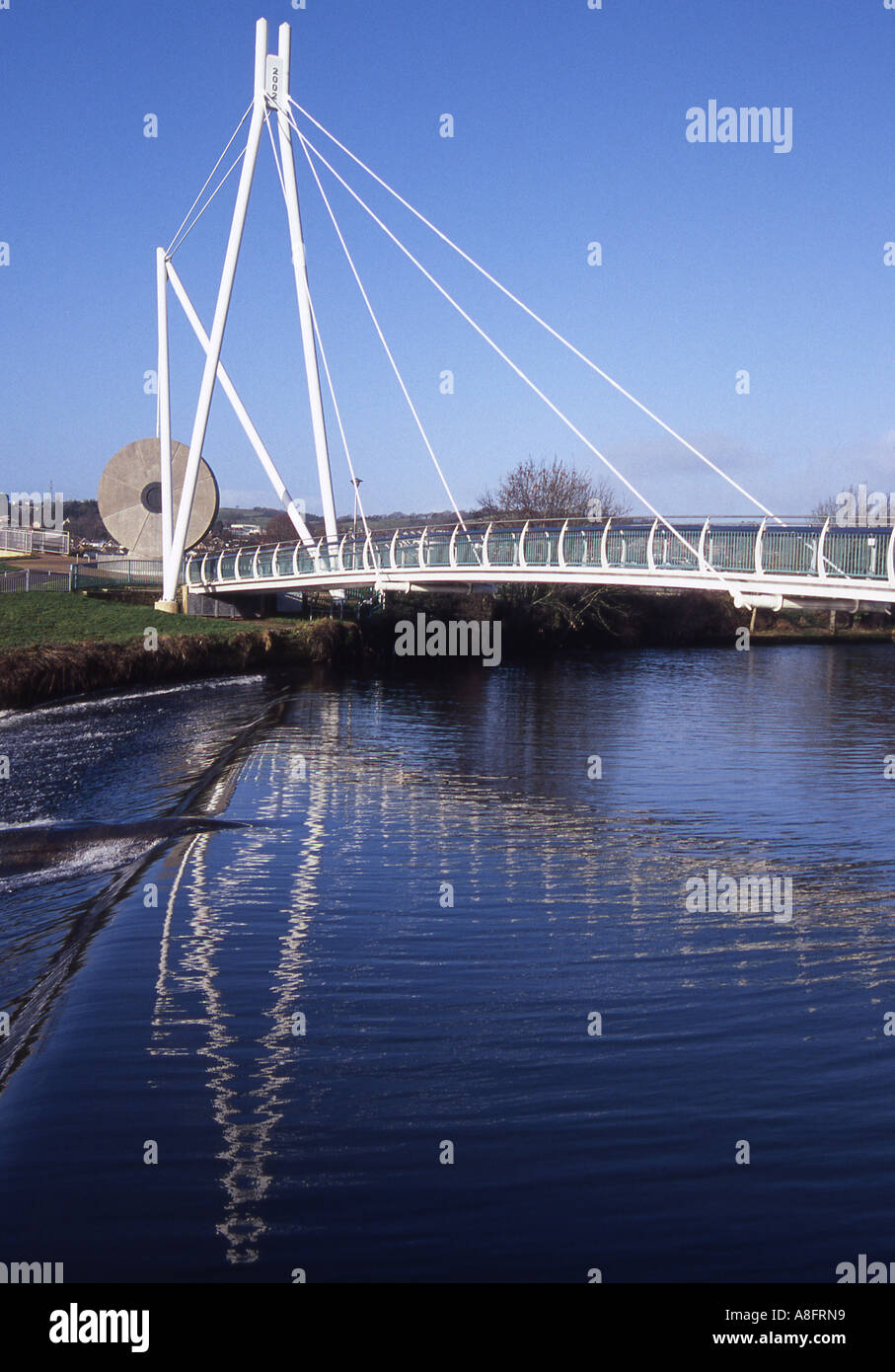 Miller's Crossing footpath and cycle bridge over the River Exe in ...