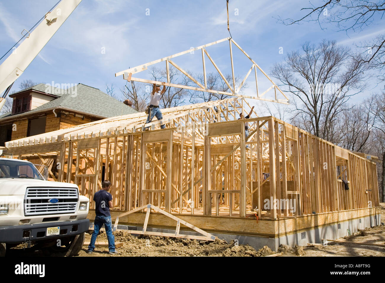 Building a House Stock Photo - Alamy