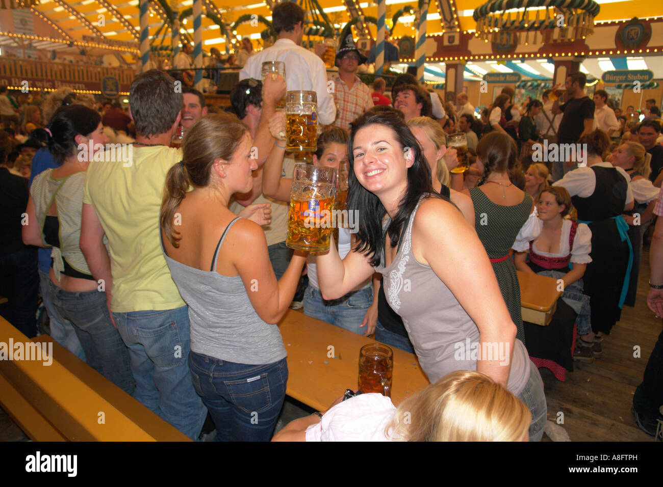 Oktoberfest Munich Beer Tent High Resolution Stock Photography and ...