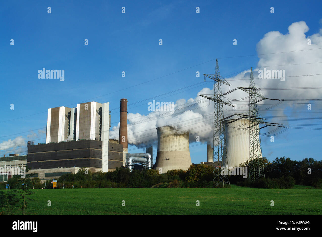 Steam produced from power plant Stock Photo - Alamy
