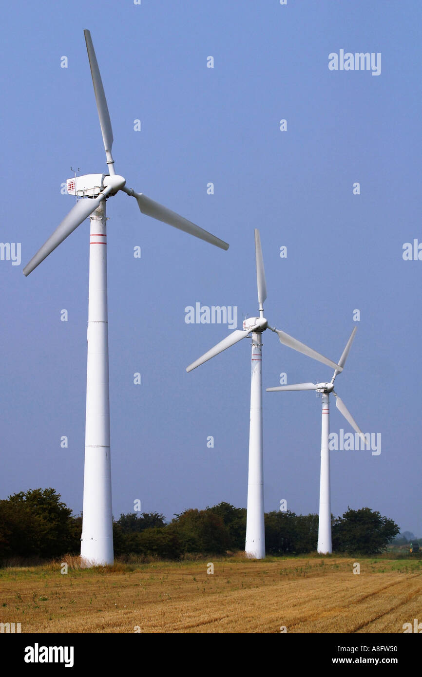 Three Windmill generators Stock Photo - Alamy
