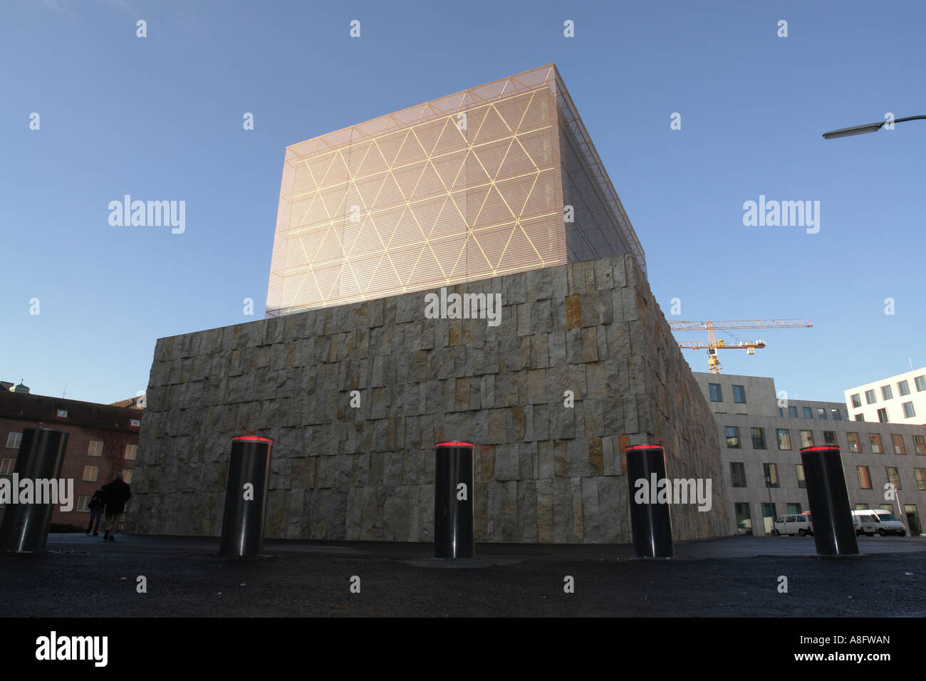 Main synagogue in St Jakobsplatz with movable bollard Munich Bavaria ...