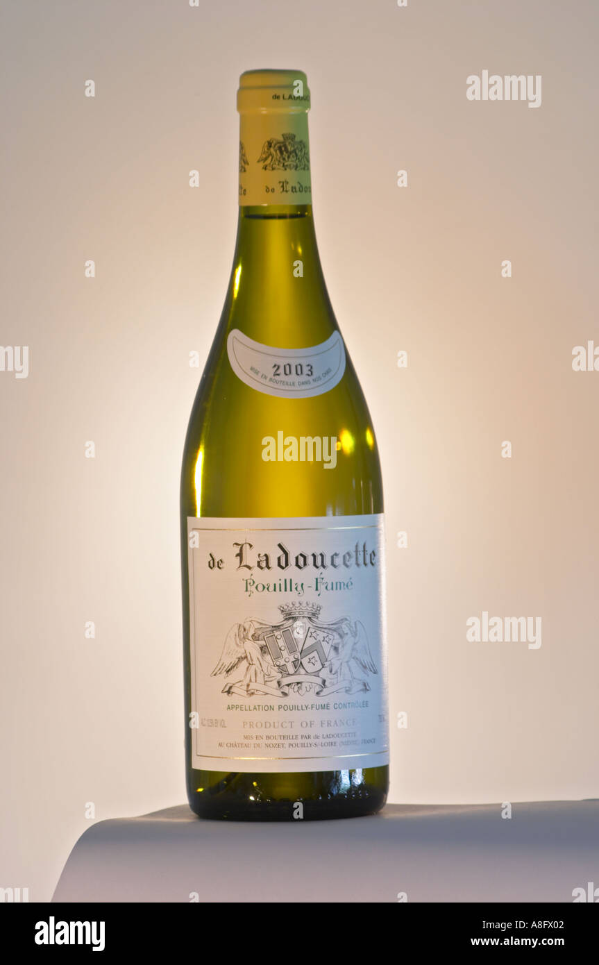 A bottle of Pouilly Fume de Ladoucette by Chateau du Nozet de ...