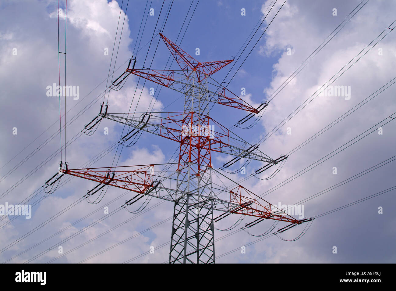 electric power lines Stock Photo - Alamy