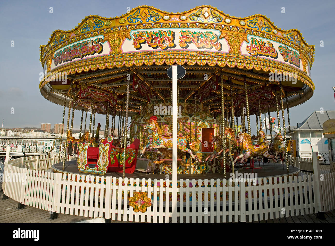 Funfair rides on brighton pier hi-res stock photography and images - Alamy