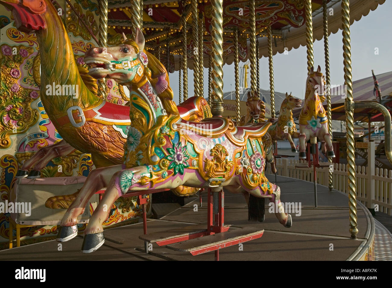 Carousel on Brighton pier Stock Photo - Alamy