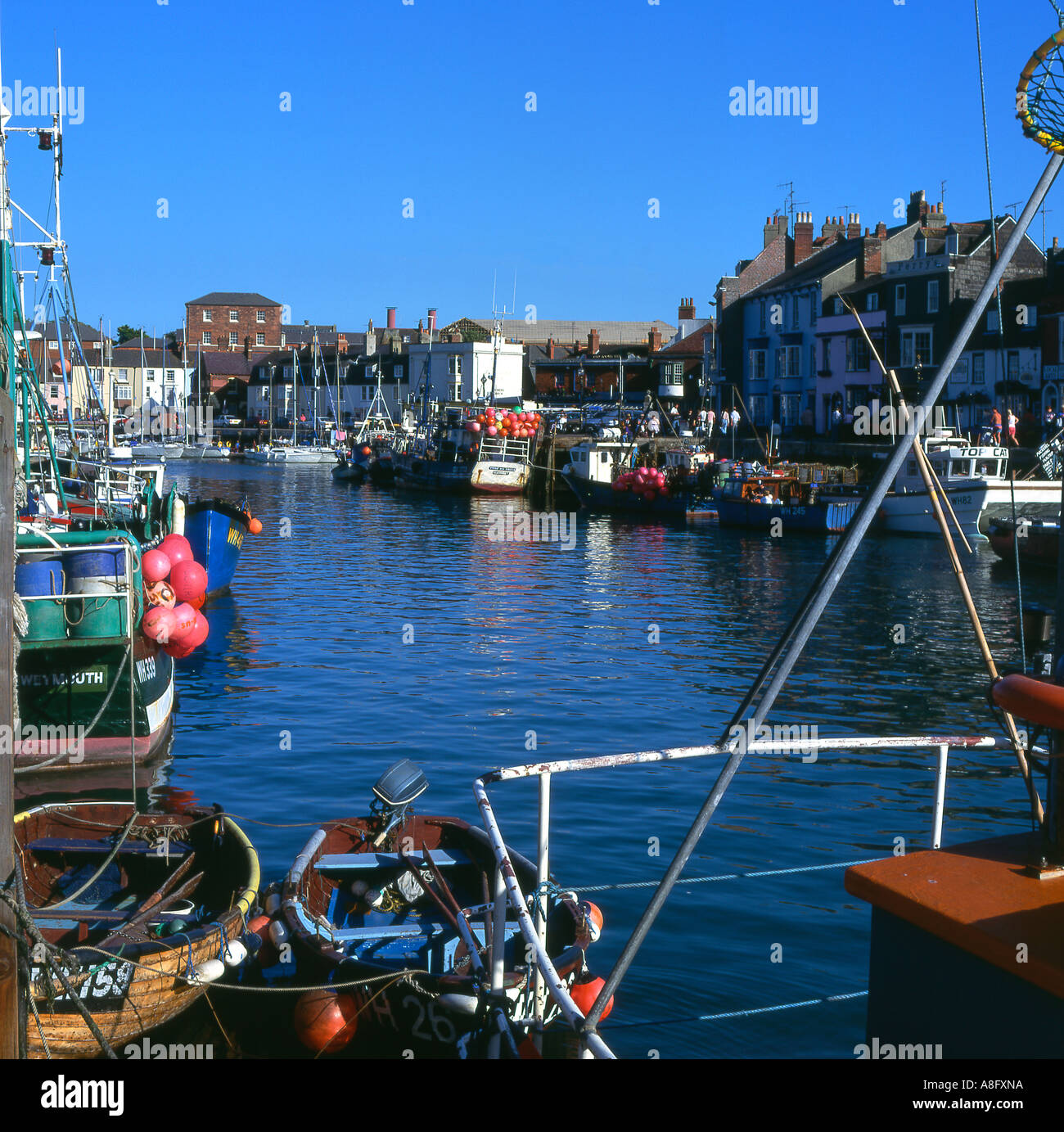 Fishing boats in Weymouth Harbour Dorset England Stock Photo - Alamy