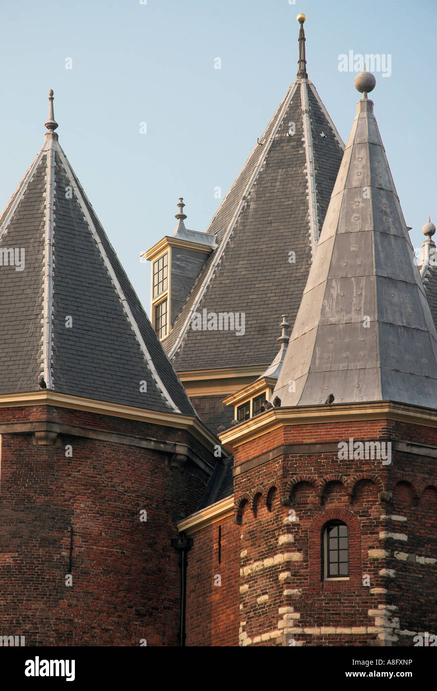 Detail of the roof of In der Waag in Amsterdam Stock Photo - Alamy