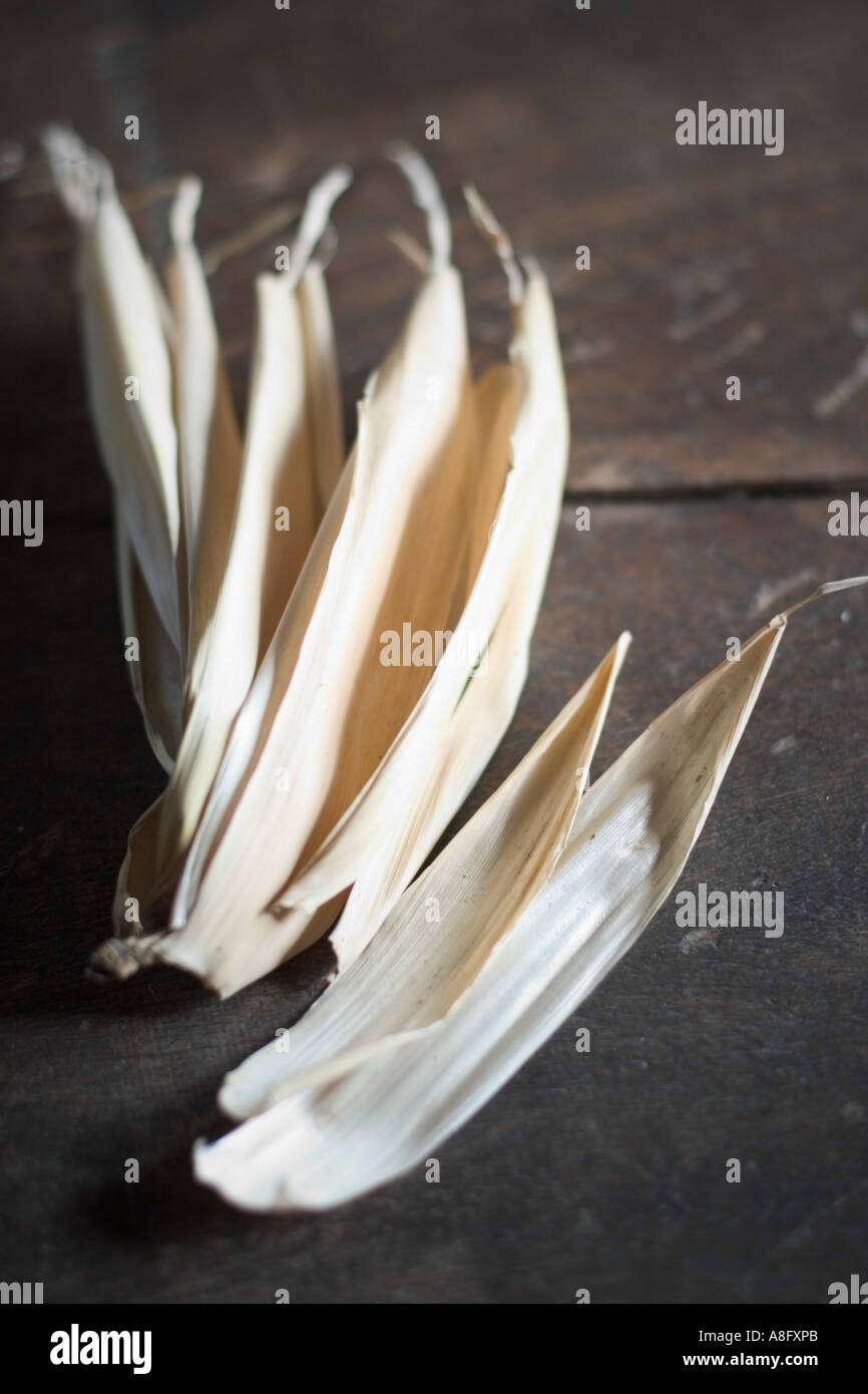 Dried bamboo leaves Stock Photo - Alamy