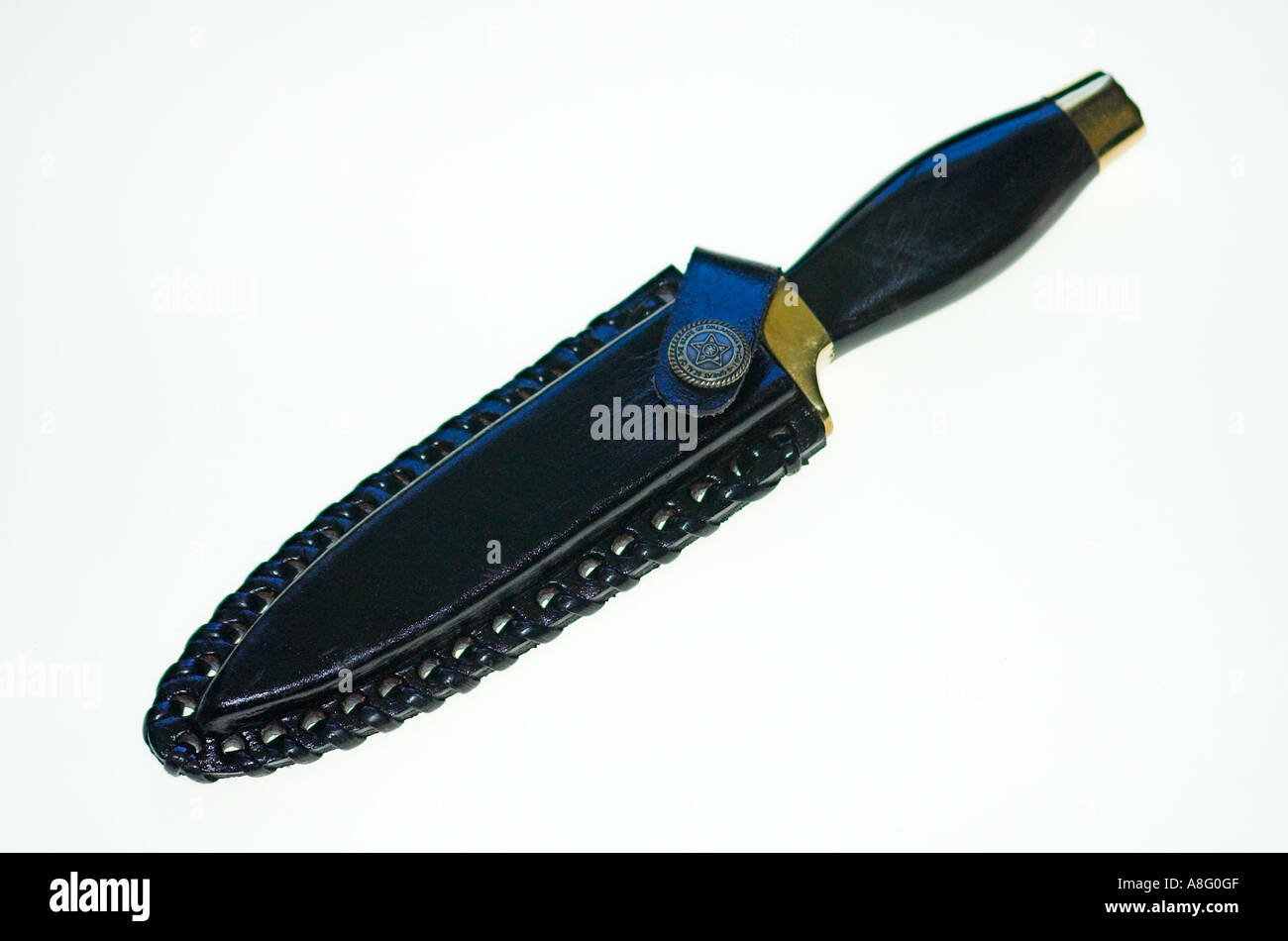 A dagger and sheath on a white background Stock Photo - Alamy
