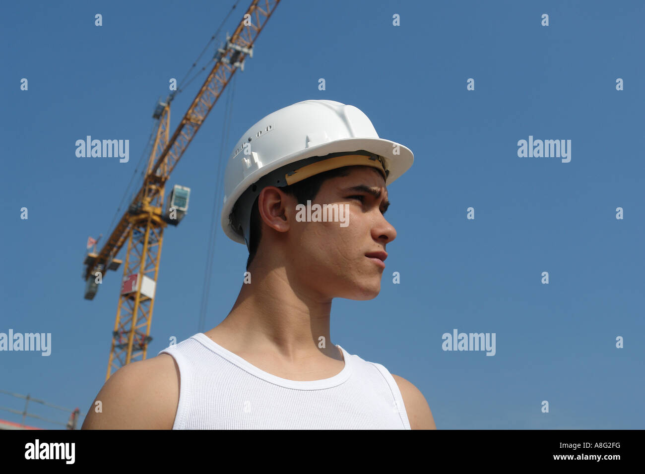 Young man at work Stock Photo - Alamy
