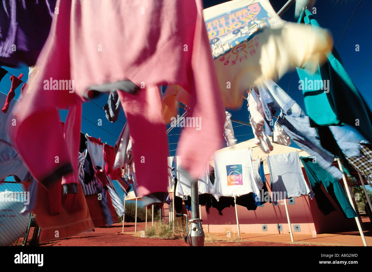 laundry hangs to dry, Alice Springs, Australia Stock Photo - Alamy