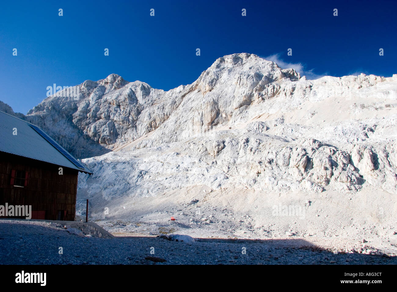 Triglav, mountain Hut Stock Photo - Alamy