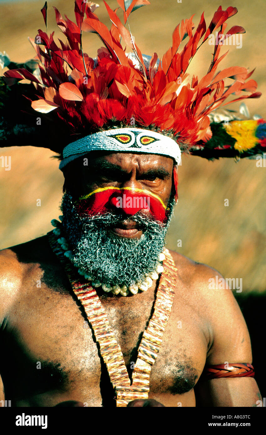 decorated aboriginal, Mt. Hagen, Papua New Guinea Stock Photo - Alamy