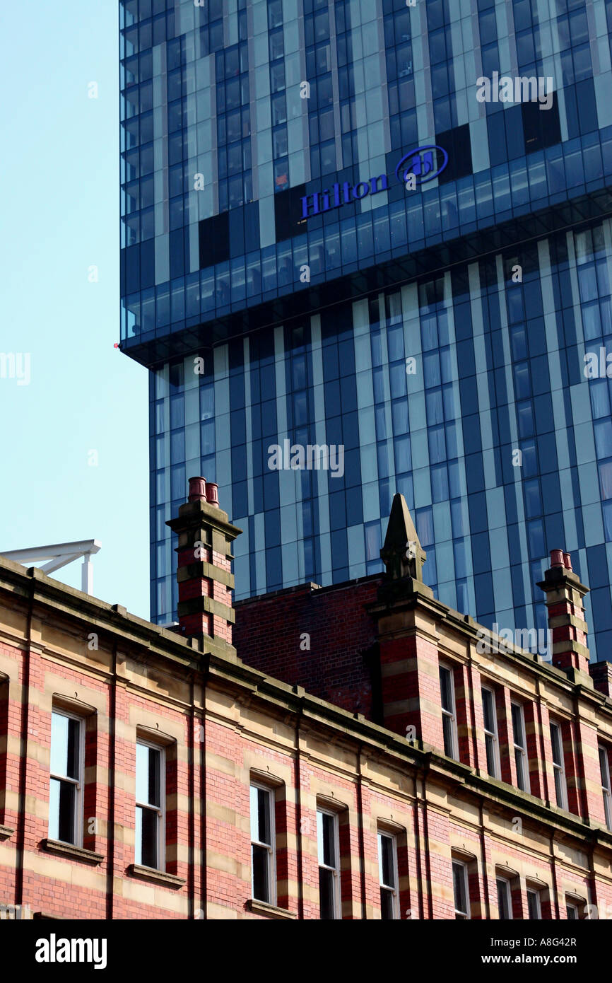 "the hilton hotel Manchester Stock Photo - Alamy