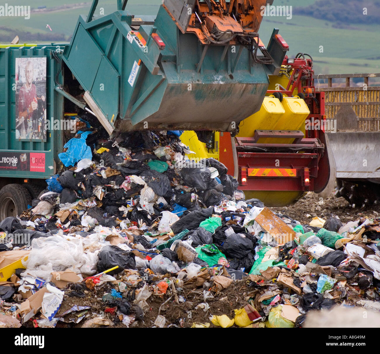 Bulldozer On A Waste Disposal High Resolution Stock Photography and ...