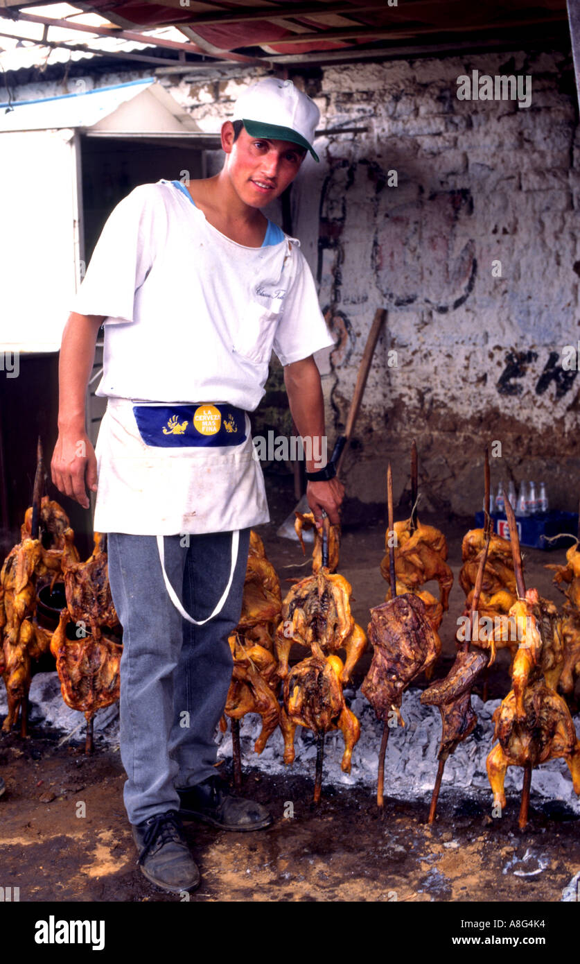 Mexico Oaxaca Mexican restaurant chickens chicken Stock Photo - Alamy