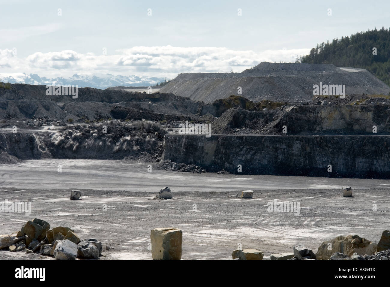 Quarrying on Texada Island, Canada Stock Photo - Alamy