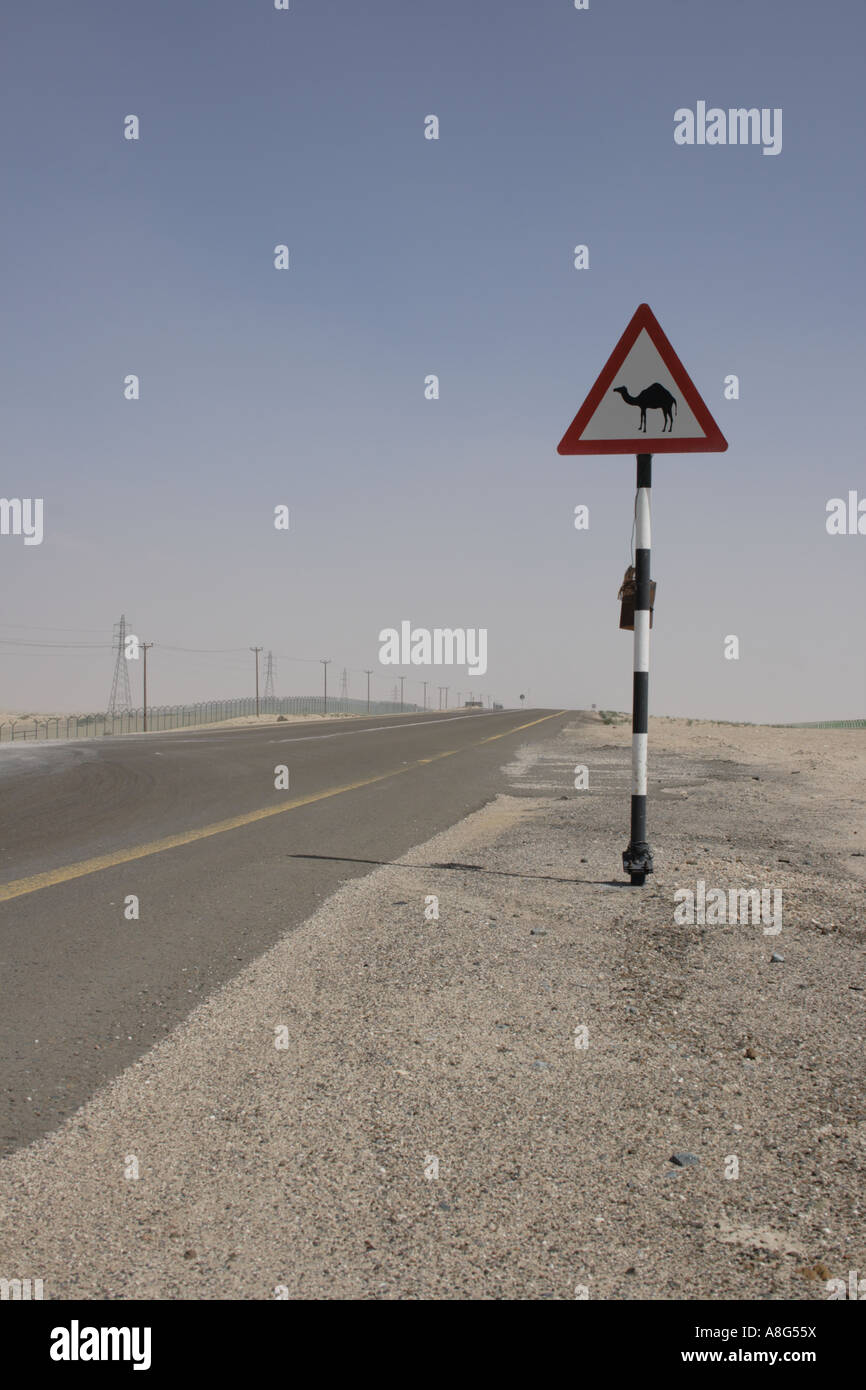 Camel warning sign on road hi-res stock photography and images - Alamy