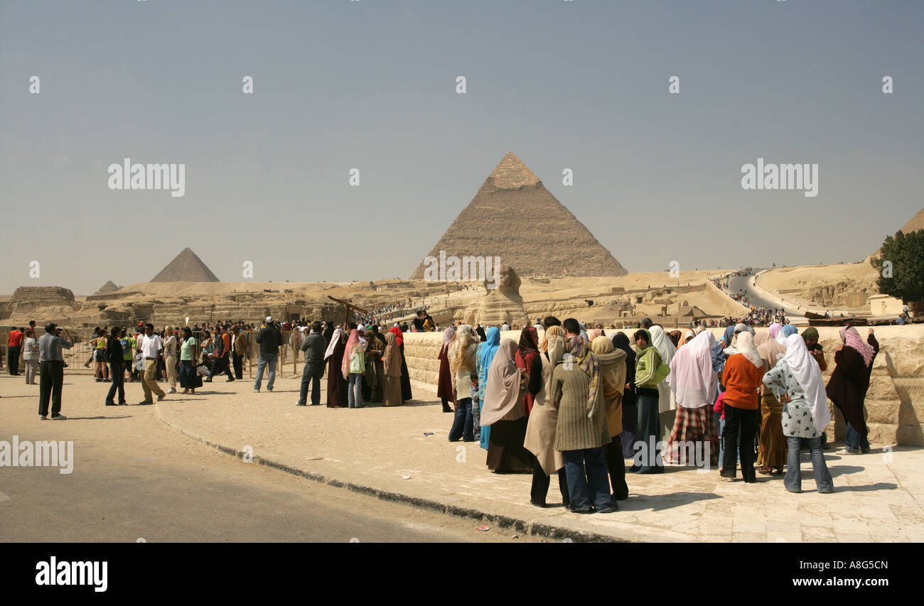 Tourists at the Pyramids in Cairo, Egypt Stock Photo - Alamy