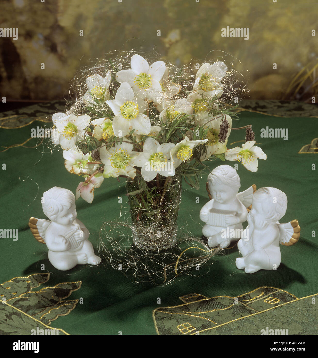 bouquet with christmas roses Stock Photo - Alamy