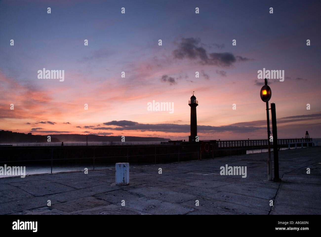 Whitby sunset, Yorkshire Stock Photo - Alamy