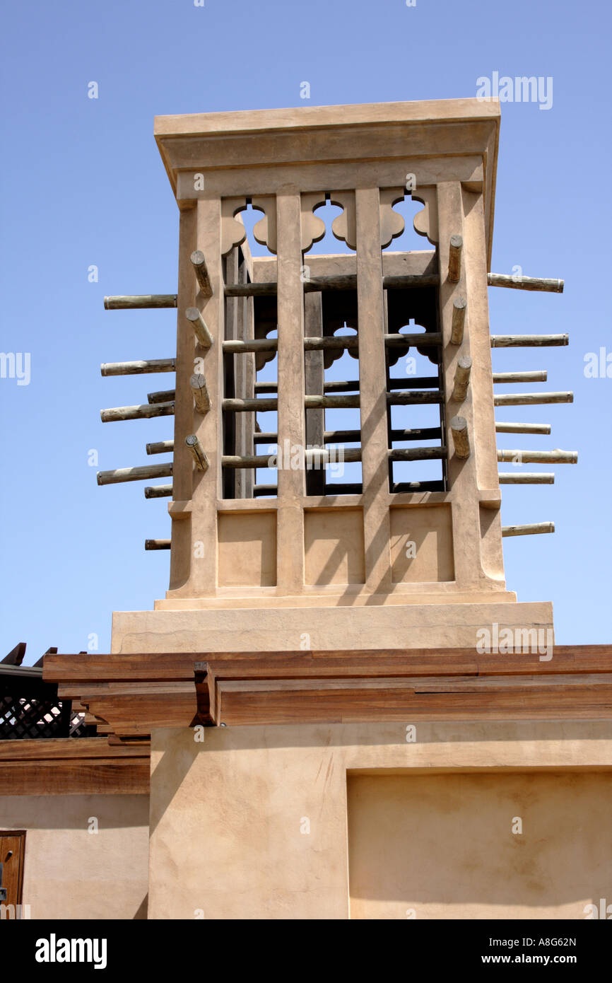 Madinat Al Quasr hotel, traditional single wind tower, Jumeirah, Dubai ...