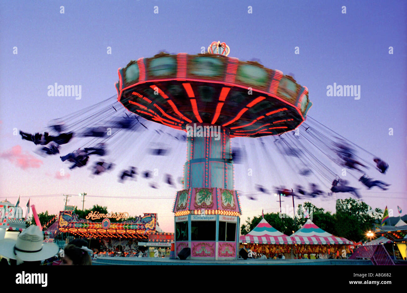 Ride at county fair Stock Photo - Alamy